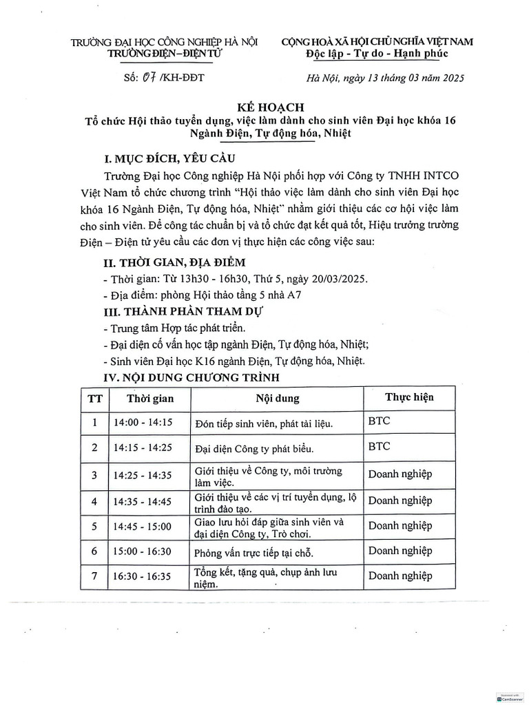 Ke Hoa CH Ho I Tha o Intco | PDF