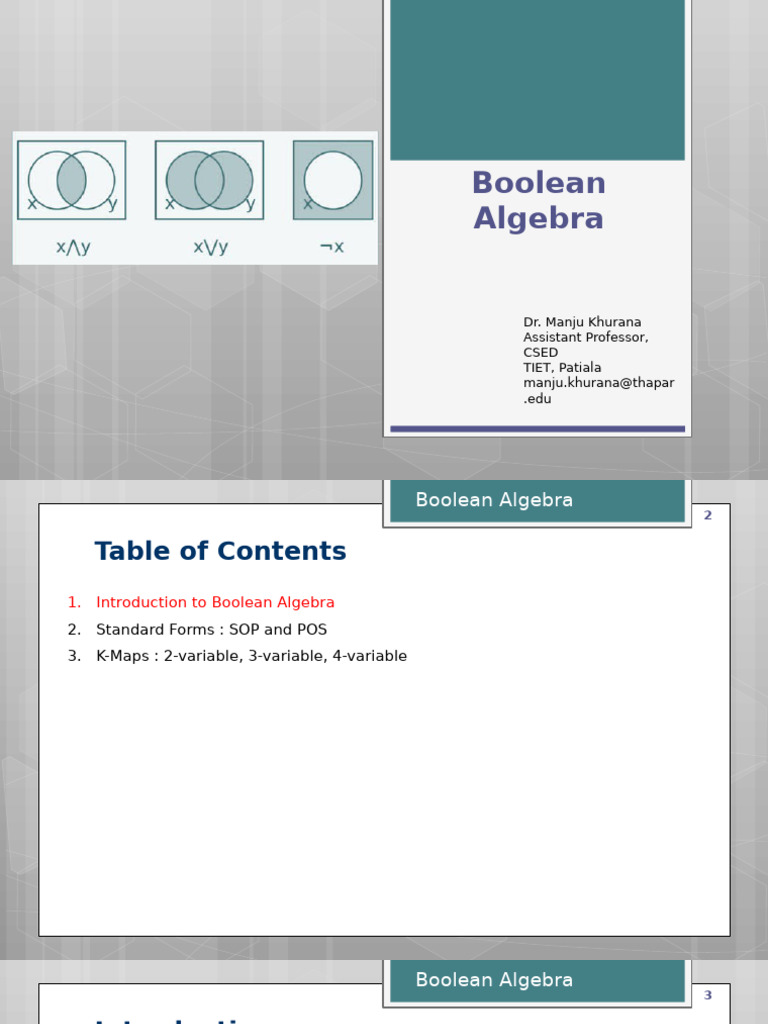 Boolean Algebra Manju | PDF | Mathematics | Mathematical Logic
