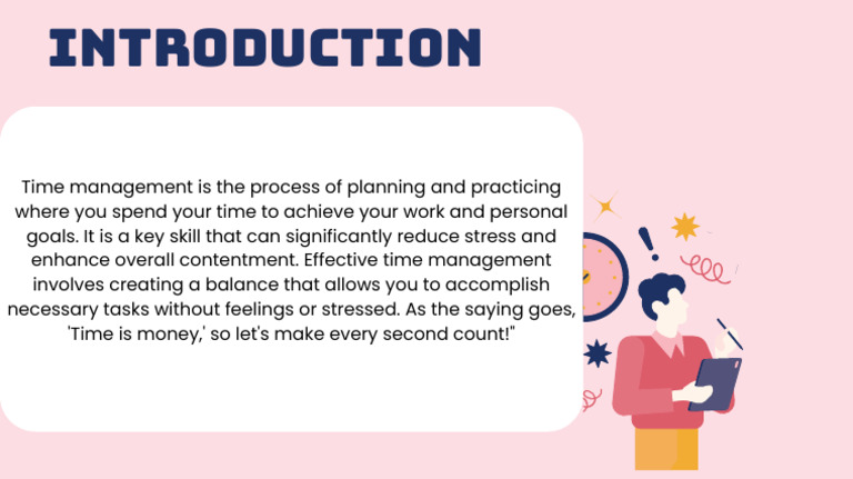 Pink Cute Illustration Time Management Presentation - 20250318 - 223932 ...