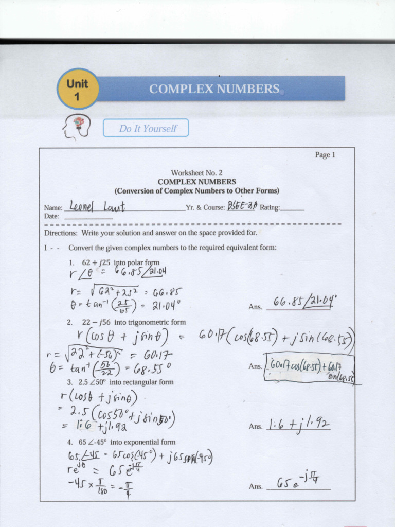 Worksheet No. 2 | PDF