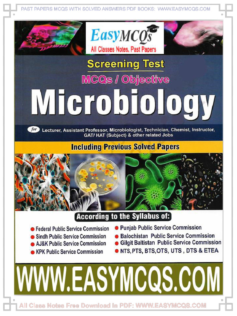 Microbiology MCQs(EasyMCQS.com) | PDF | Bacteria | Virus