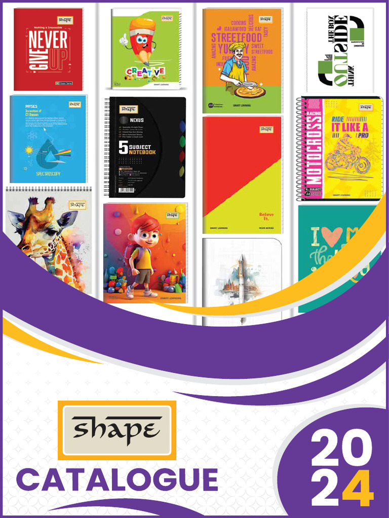 Shape Notebook Catalogue - July 2024-1 | PDF | Notebook | Printing