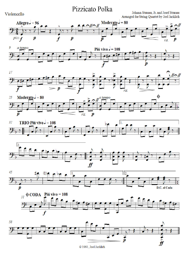 Cello_-_Pizzicato_Polka | PDF