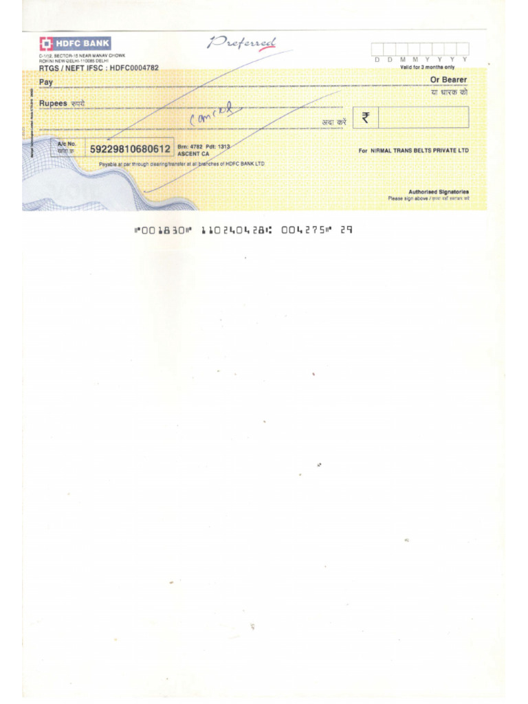 Cheque | PDF