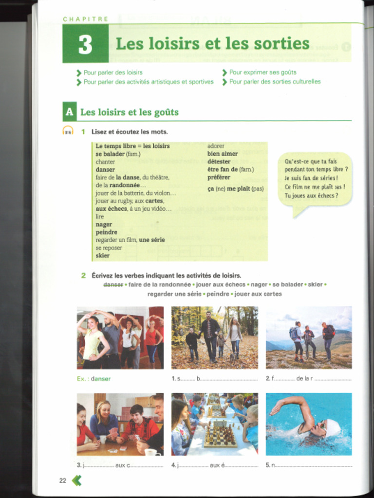 Lexique Loisirs Et Sorties | PDF
