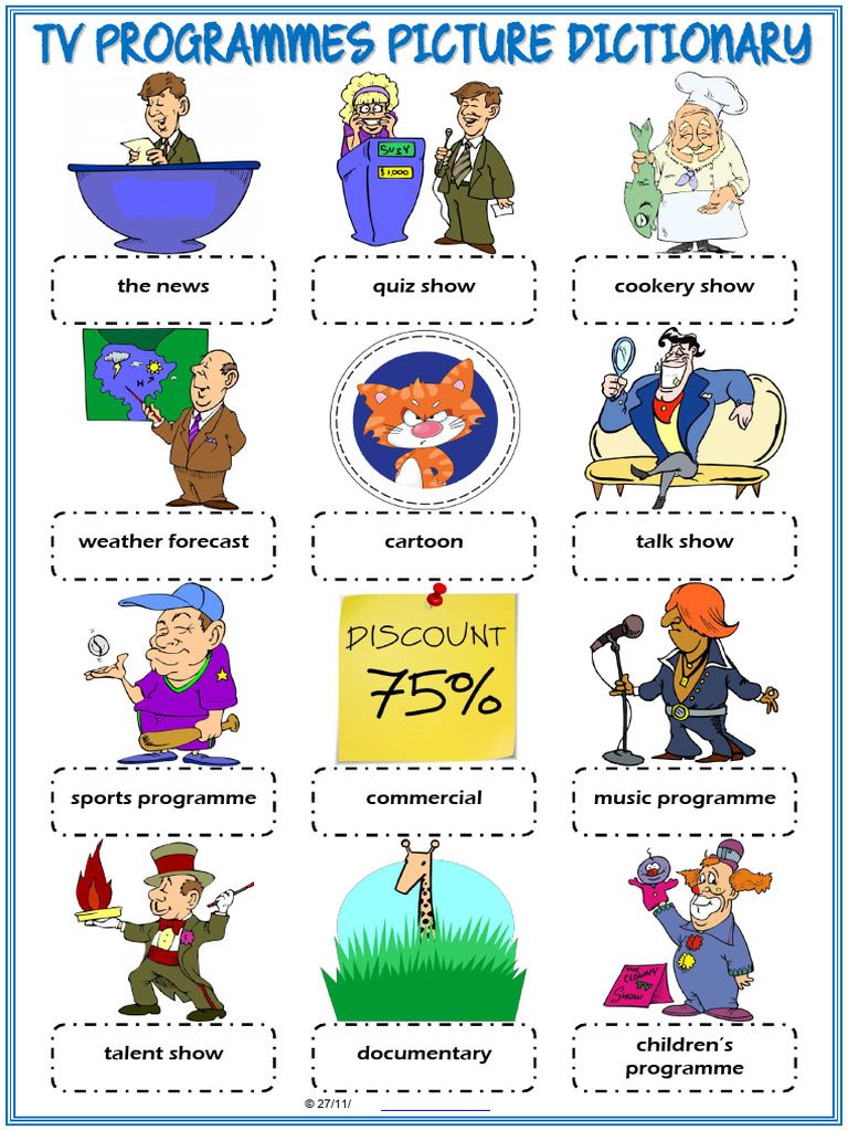 TV Programmes Vocabulary Guide | PDF