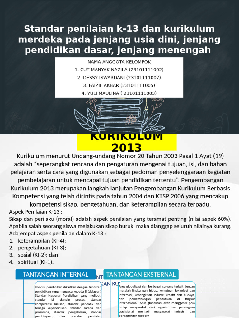 Standar Penilaian K-13 Dan Kurikulum Merdeka Pada Jenjang Usia Dini ...