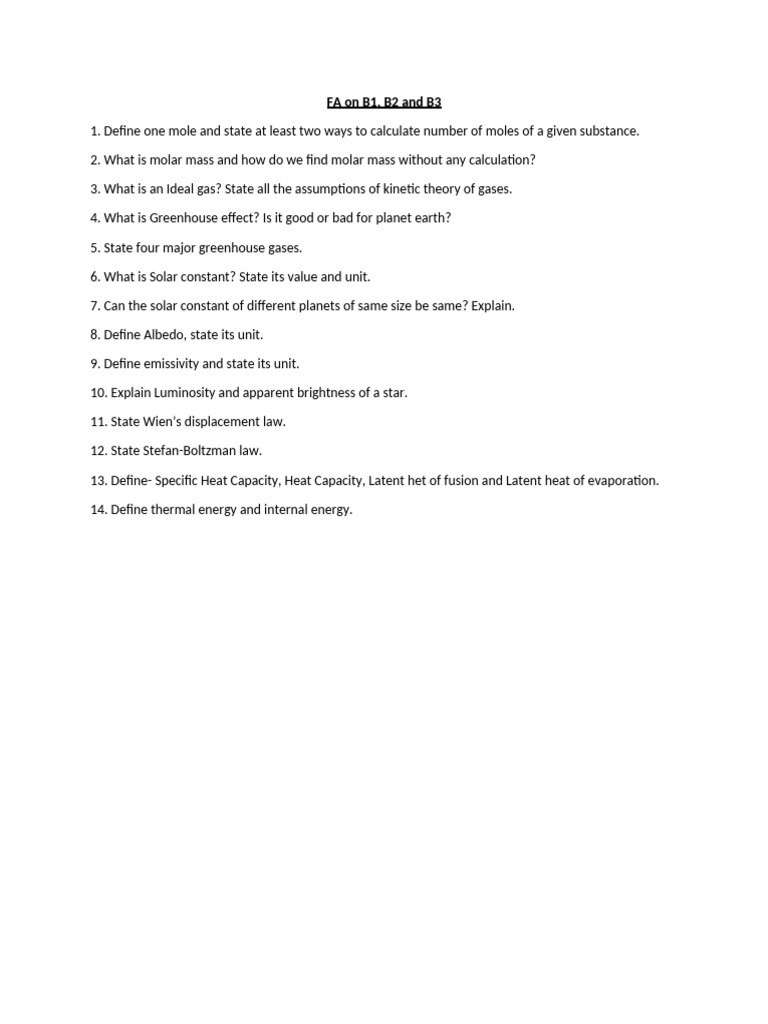 FA B1 To B3 | PDF