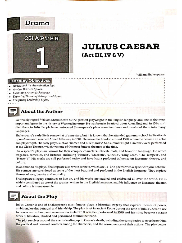 Julius Caesar Act 3 SC 1 | PDF