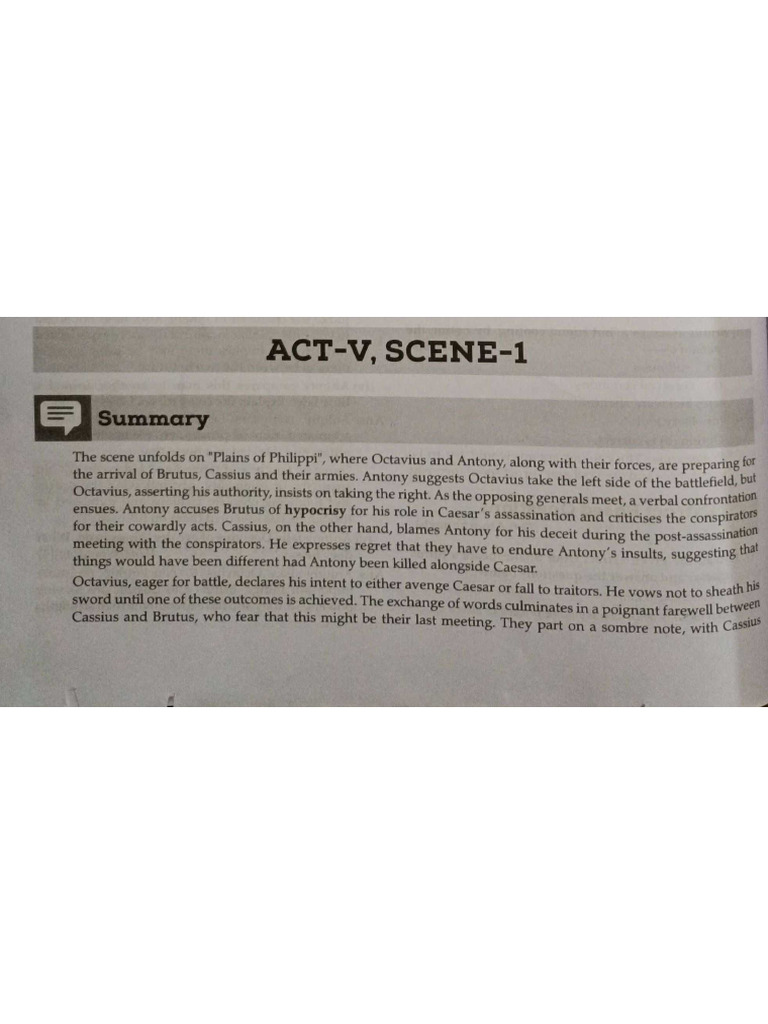 Julius Caesar Act 5 | PDF