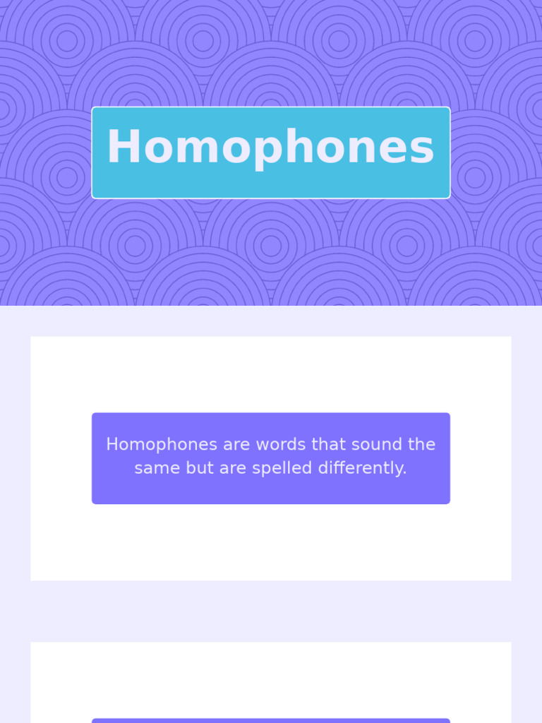 24TH ENGLISH 1 Homophones Presentation | PDF
