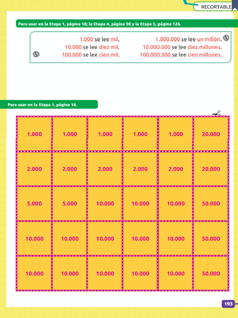 Nuevo Matematica para ARMAR 6 (2) Fichas | PDF | Números | Aritmética