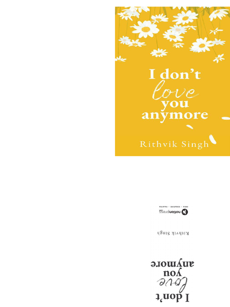 I Dont Love You Anymore - Rithvik Singh Rathore - Booklet | PDF
