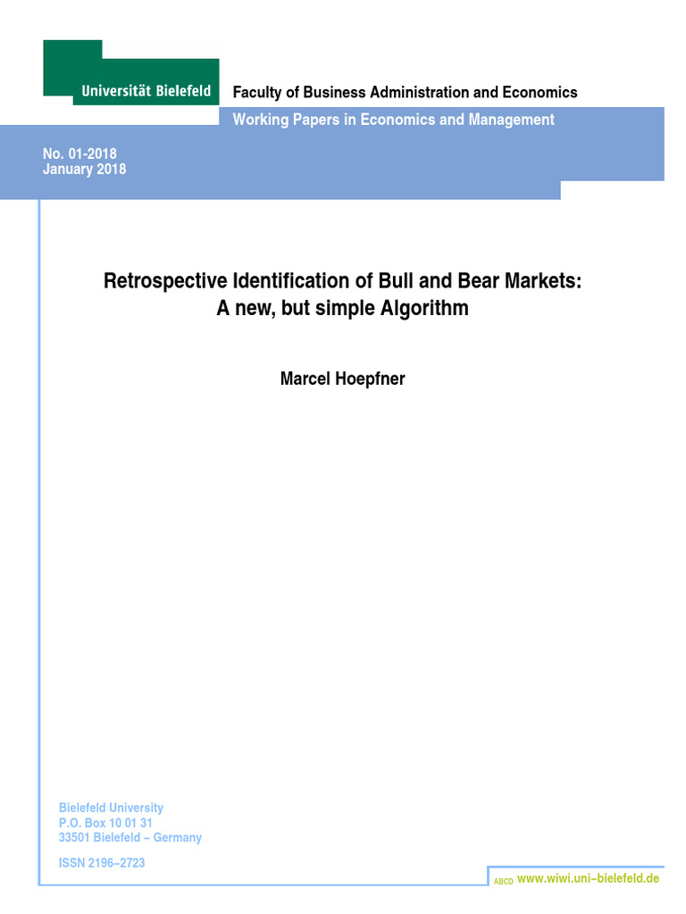Identifying Bull and Bear Markets Algorithm | PDF | Volatility (Finance ...