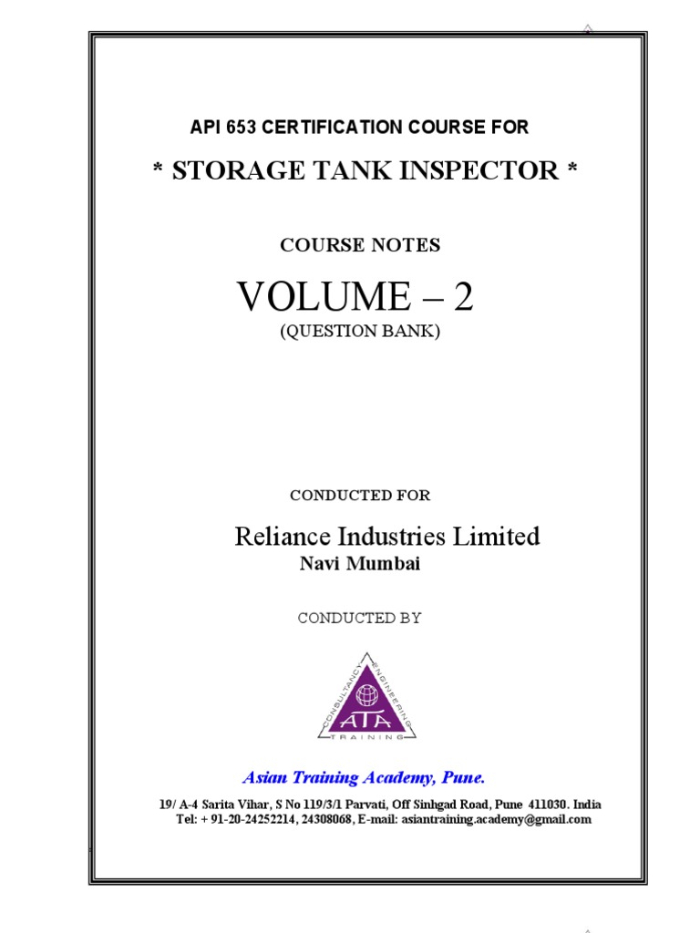 API-653-Vol 2 | PDF | Pipe (Fluid Conveyance) | Welding