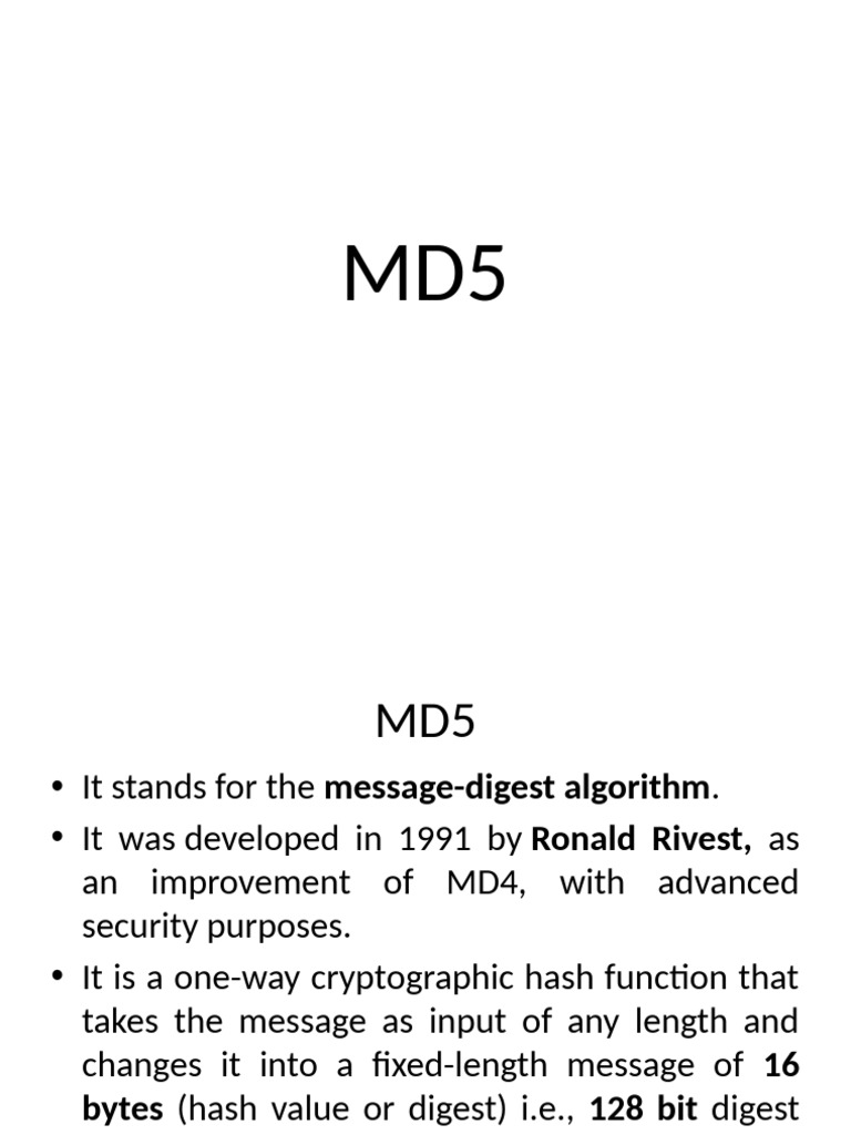 20-Message Digest (MD5) - 18-02-2025 | PDF | Cryptography | Secure Communication