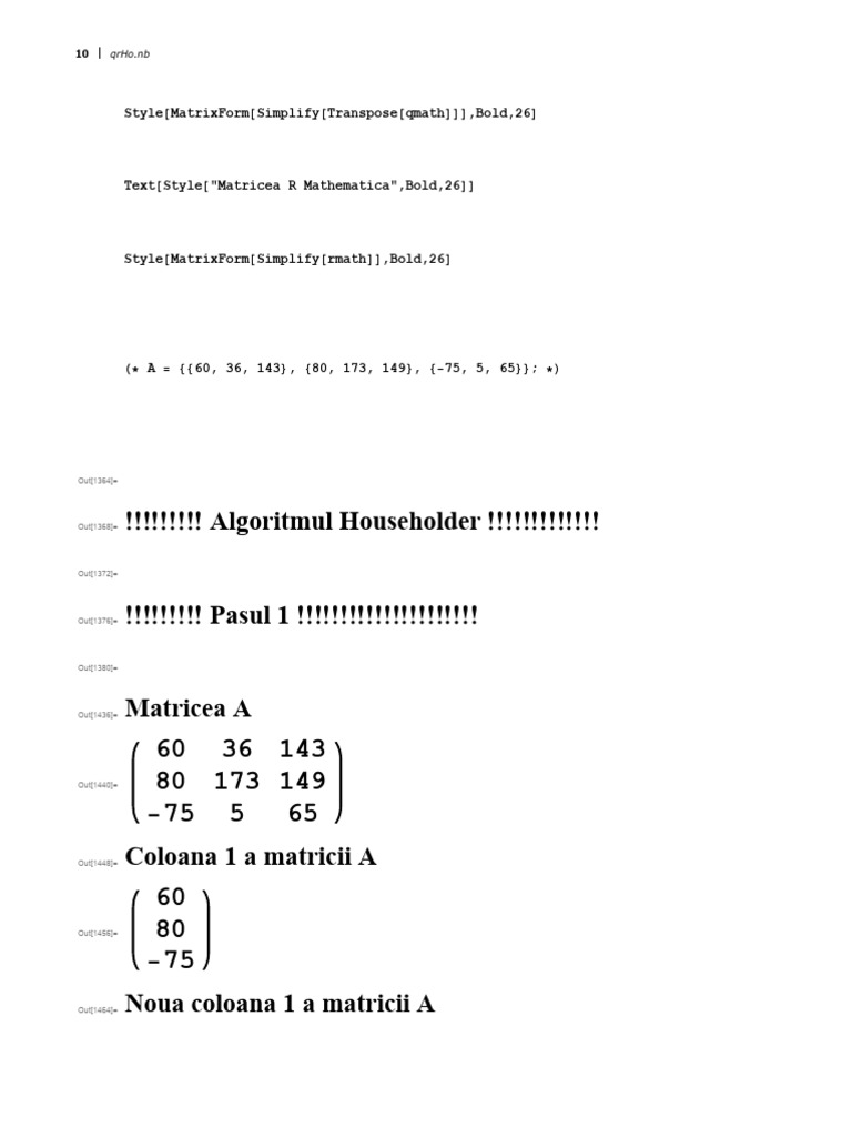 QR Householder | PDF