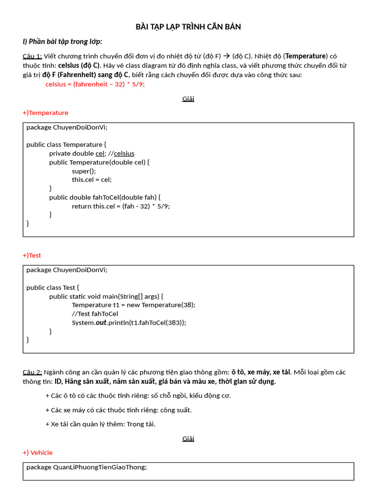 Bài tập LTCB | PDF