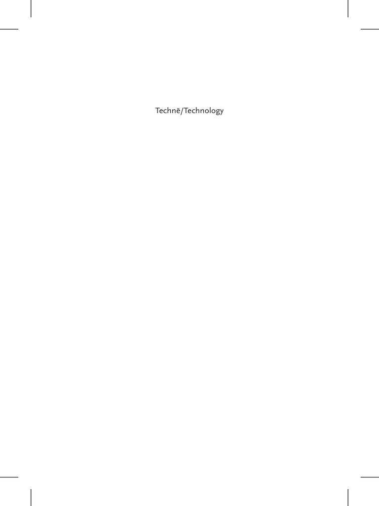 Techne Technology | PDF | Perception | Phenomenology (Philosophy)