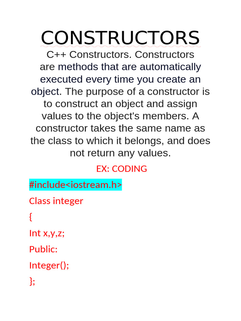 Constructor | PDF