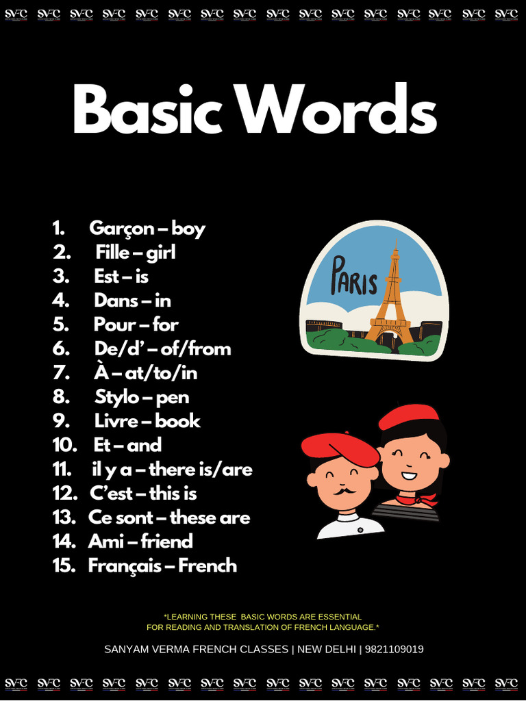 Basic Words (French) | PDF