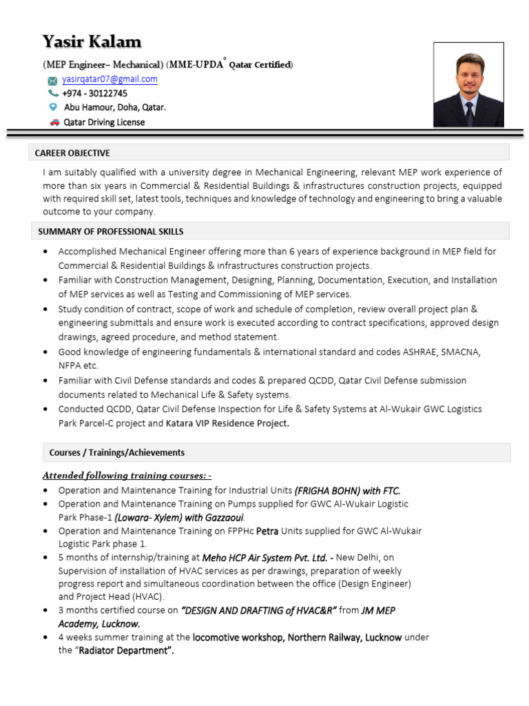 CVYASIRKALAM MechanicalEngineer (MMUP UPDACertified) | PDF ...