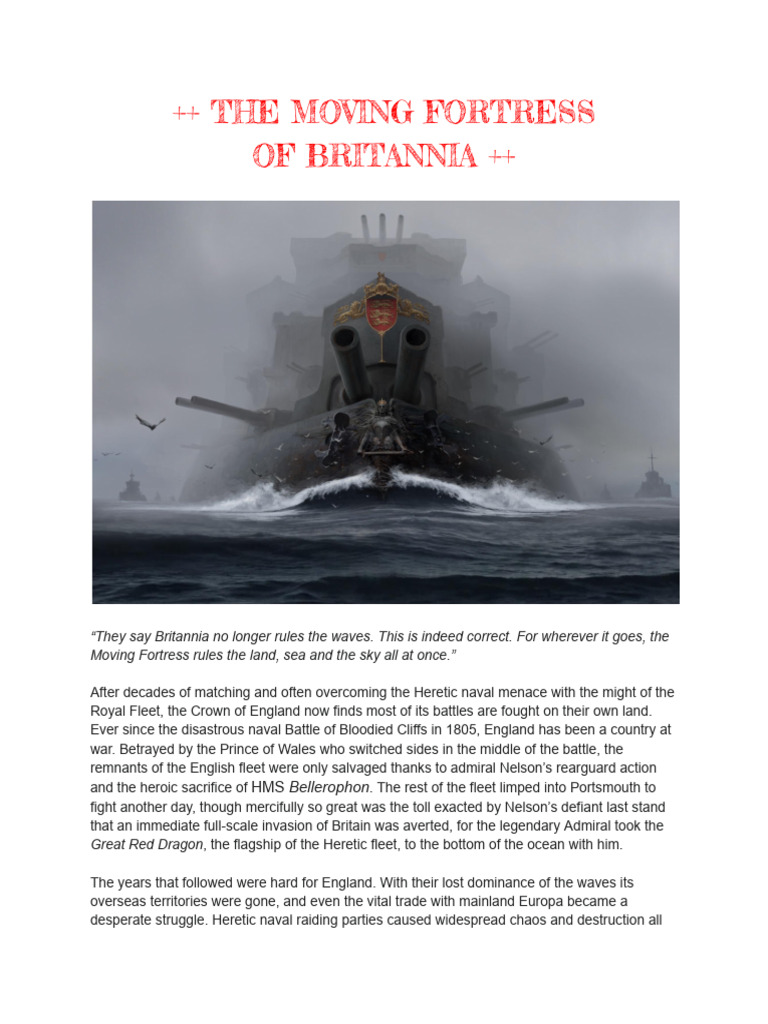 Moving Fortress of Britannia Overview | PDF | Naval Warfare | Military