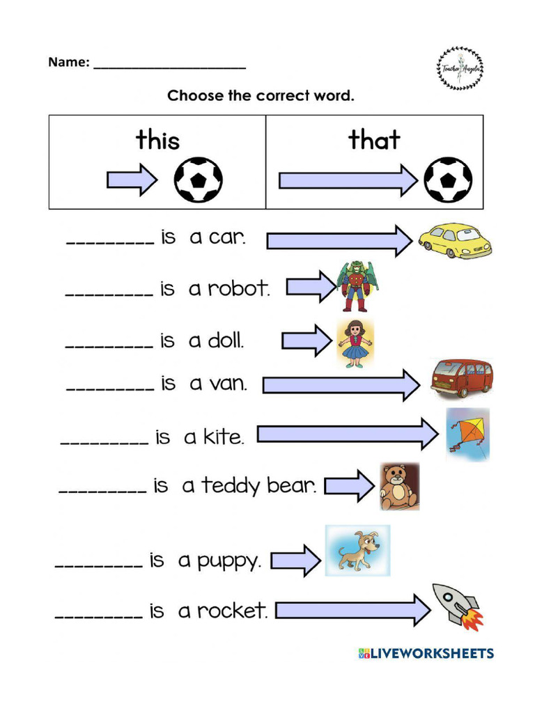 This That Worksheet - 1840680 | PDF