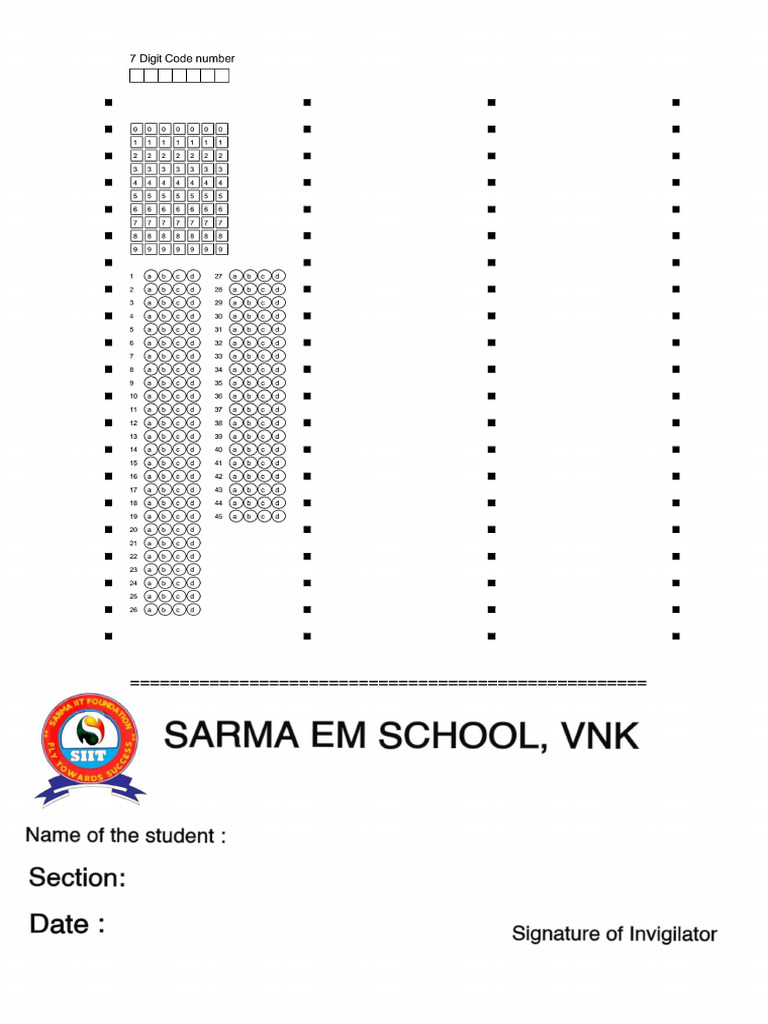 45 Omr Sheet | PDF