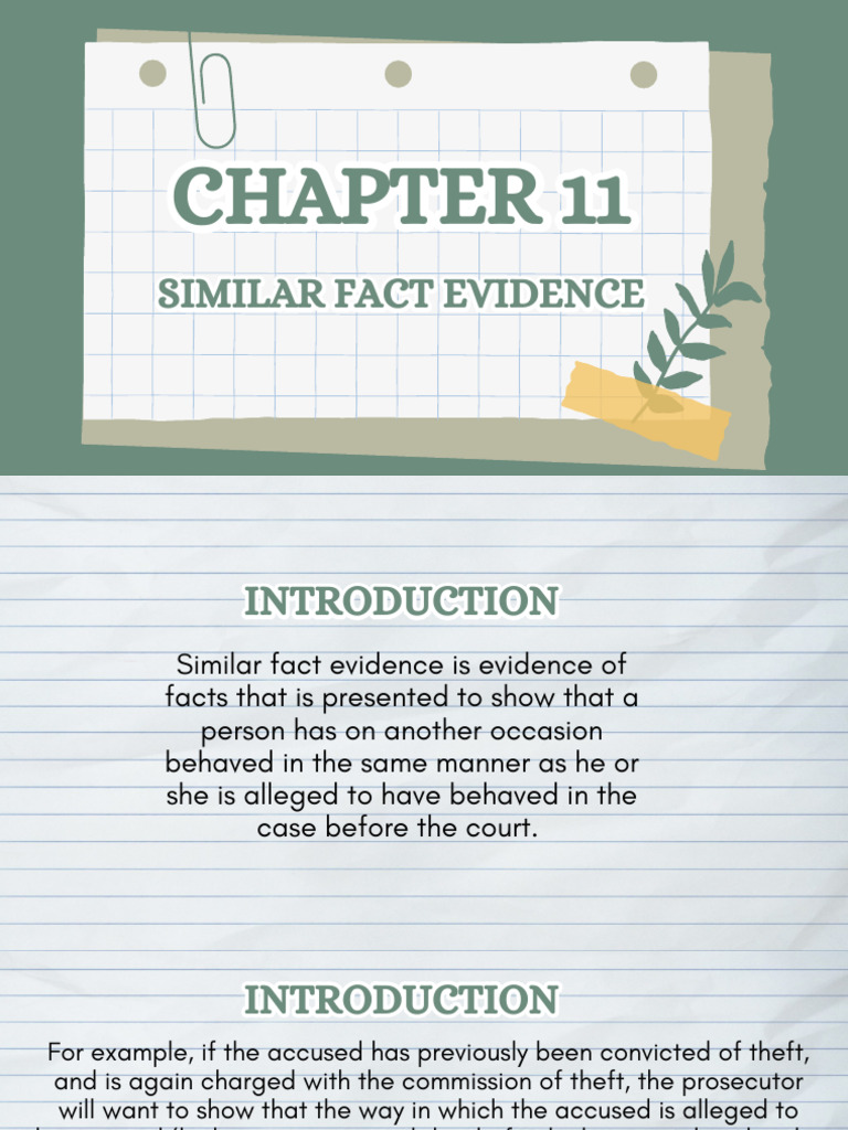 Understanding Similar Fact Evidence | PDF | Relevance (Law) | Robbery