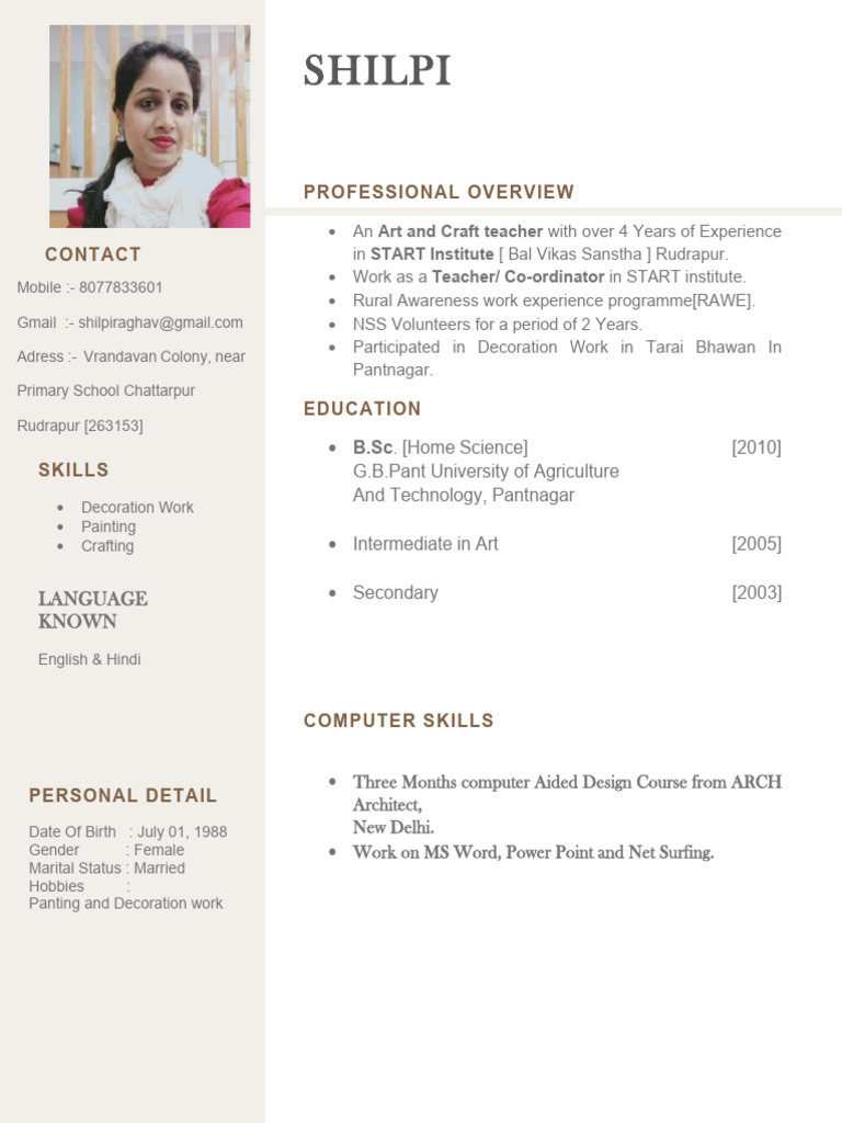 Shilpi Resume | PDF