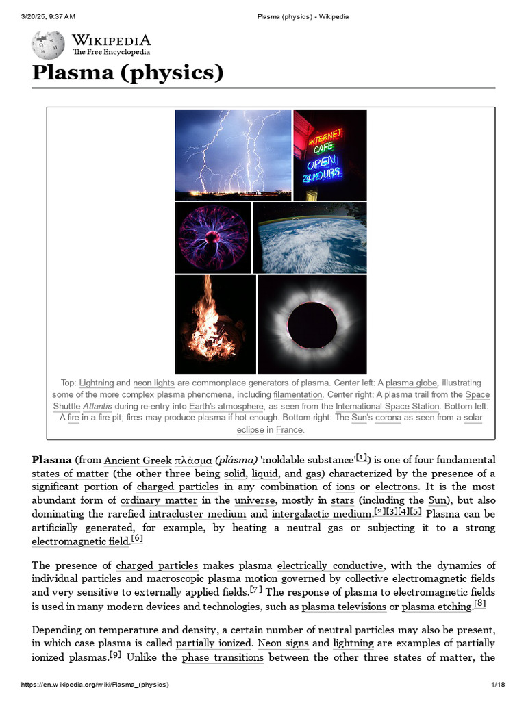 Understanding Plasma in Physics | PDF | Plasma (Physics) | Outer Space