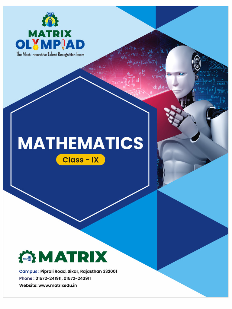Class-9th Mathematics 2024 Olympiad | PDF