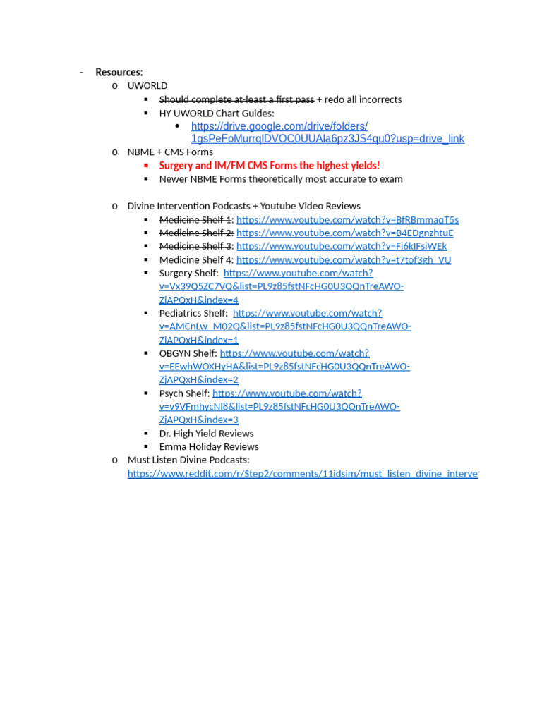 STEP 2 Study Plan and Write Up | PDF | Medical Education | Health Sciences