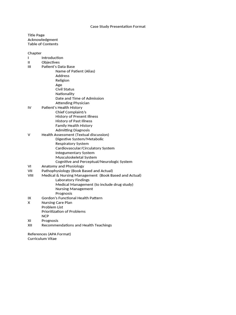 Case Study Format | PDF