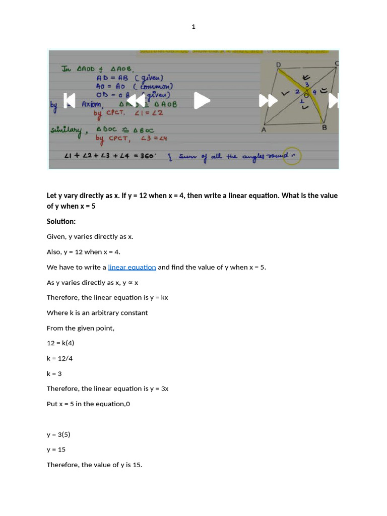 Maths Sample Paper Solutions | PDF