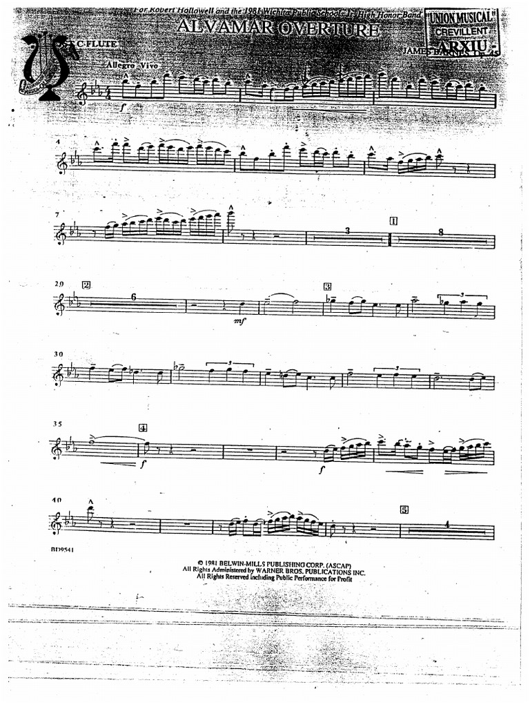 01 Flauta 1 Alvamar Overture | PDF