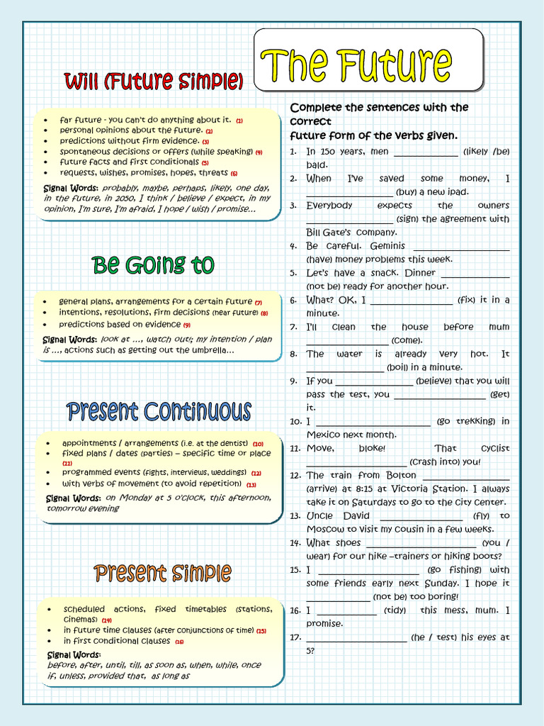 Future Tenses - Exercise | PDF | Linguistics | Grammar