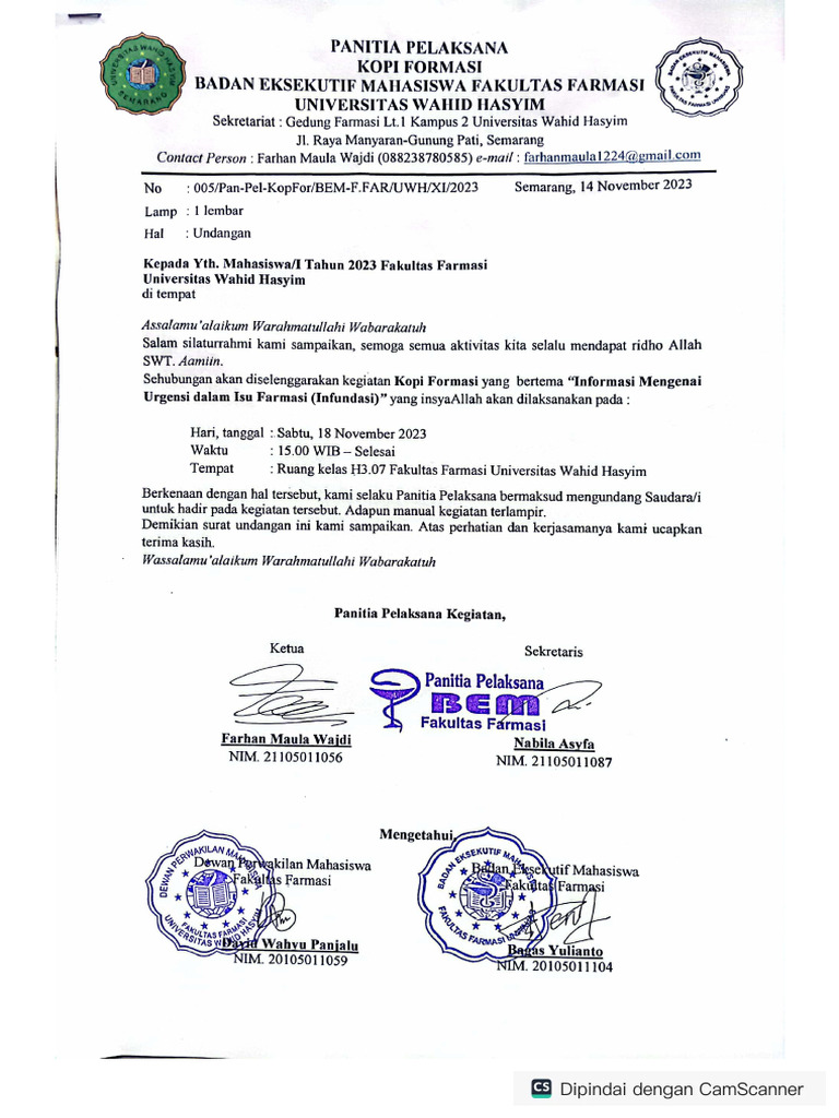 Undangan_Kopi Formasi_Angkatan 23 | PDF