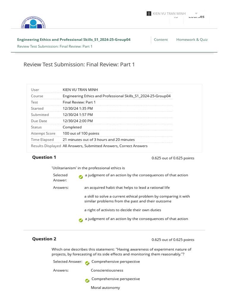 Final Review - Part 1 | PDF | Affirmative Action | Conflict Of Interest