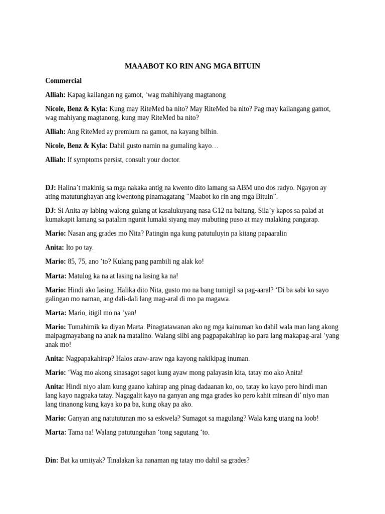 Radio drama script_ABM12 | PDF