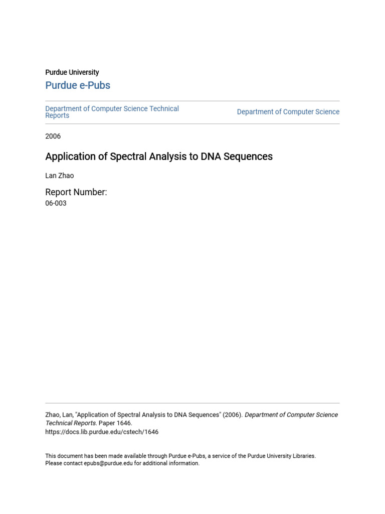 Application of Spectral Analysis to DNA Sequences | PDF | Spectral Density | Time Series