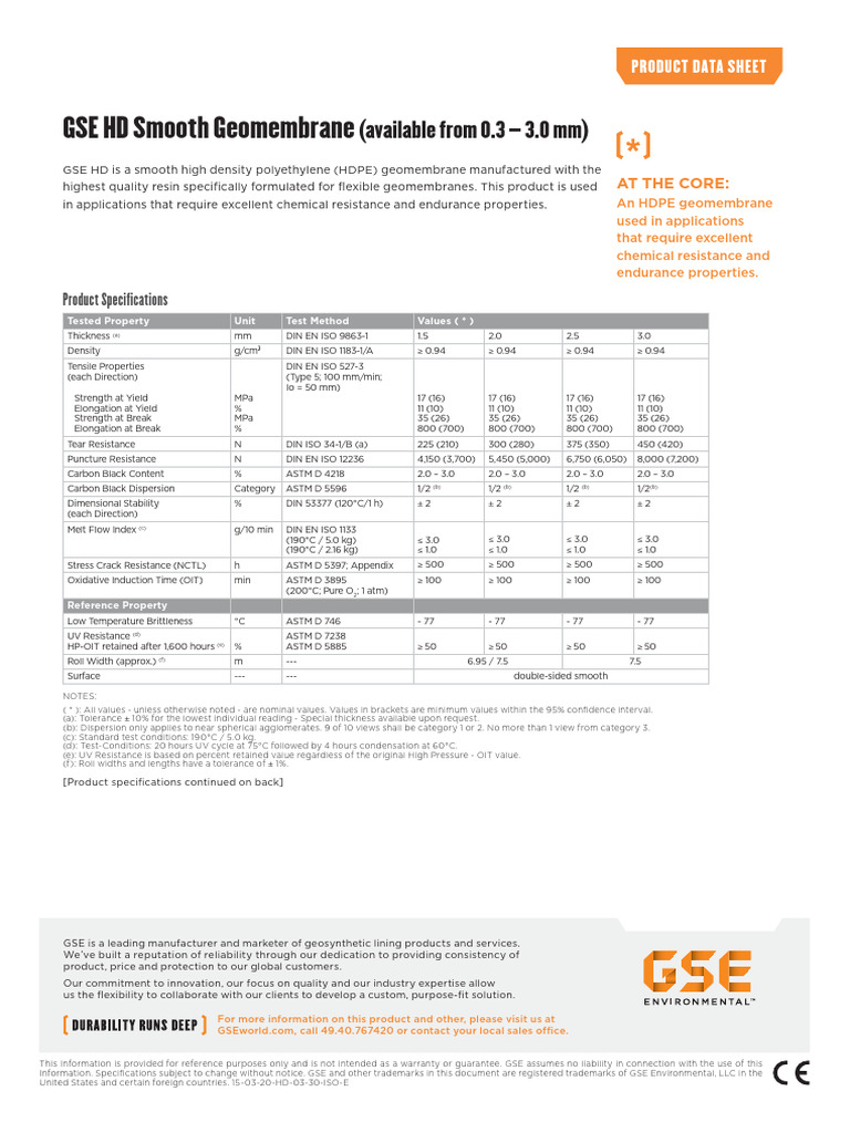 HD Smooth - ISO - EuropeAfrica | PDF | Materials | Building Engineering