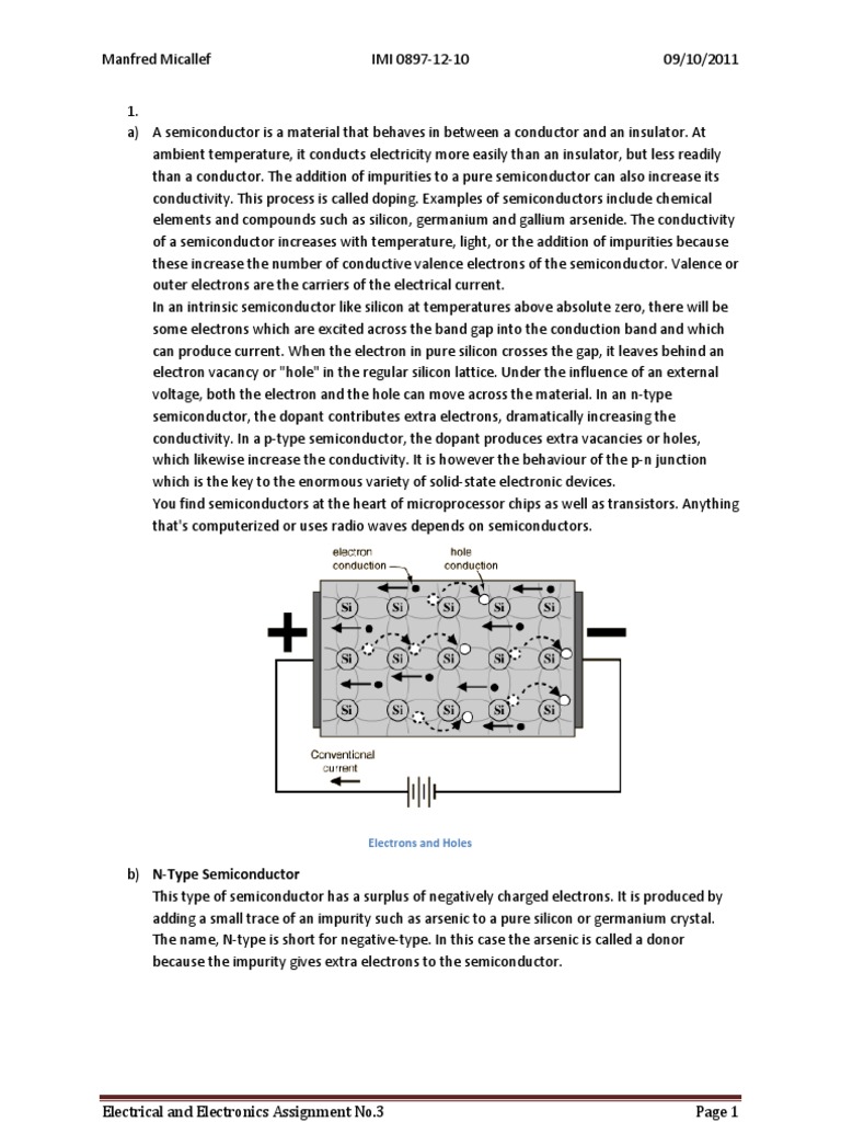 Assignment No3 | PDF | Semiconductors | P–N Junction