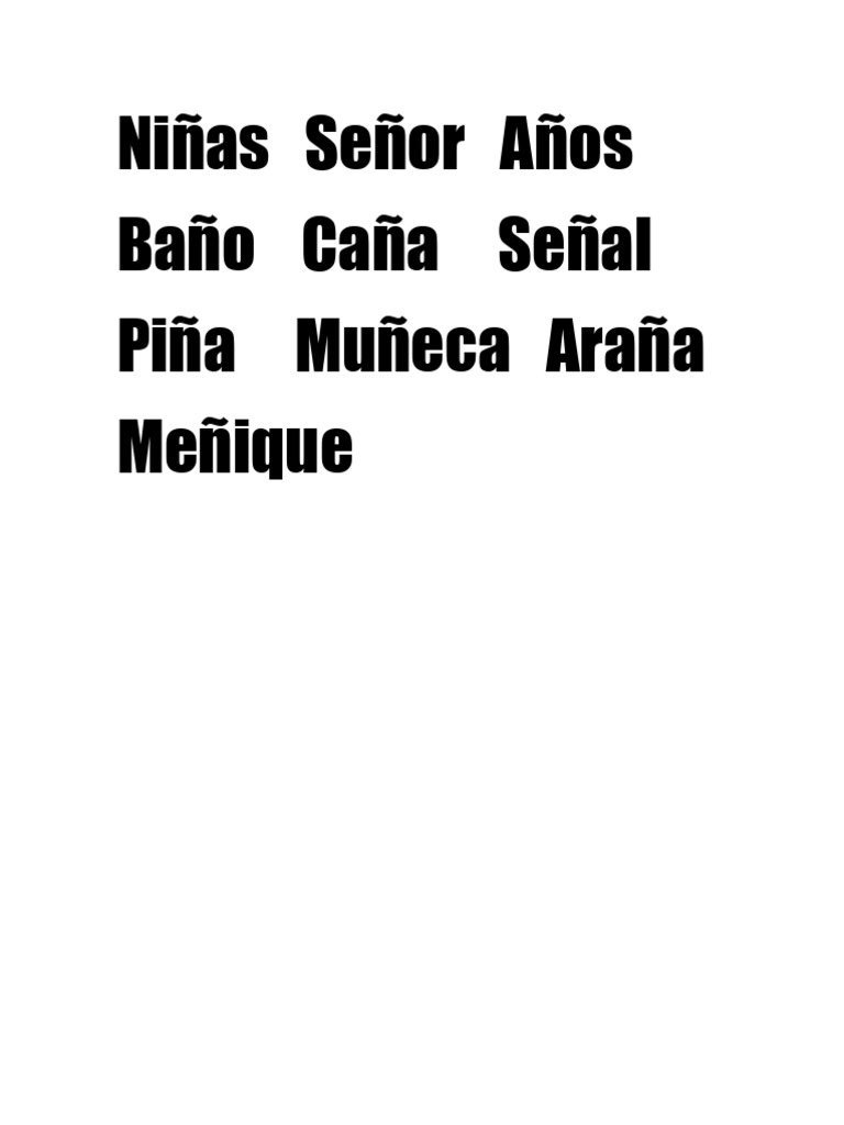 Palabras Con ñ | PDF