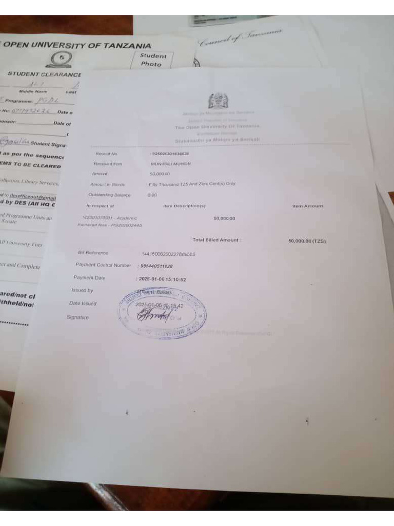 Risiti Ya Malipo | PDF