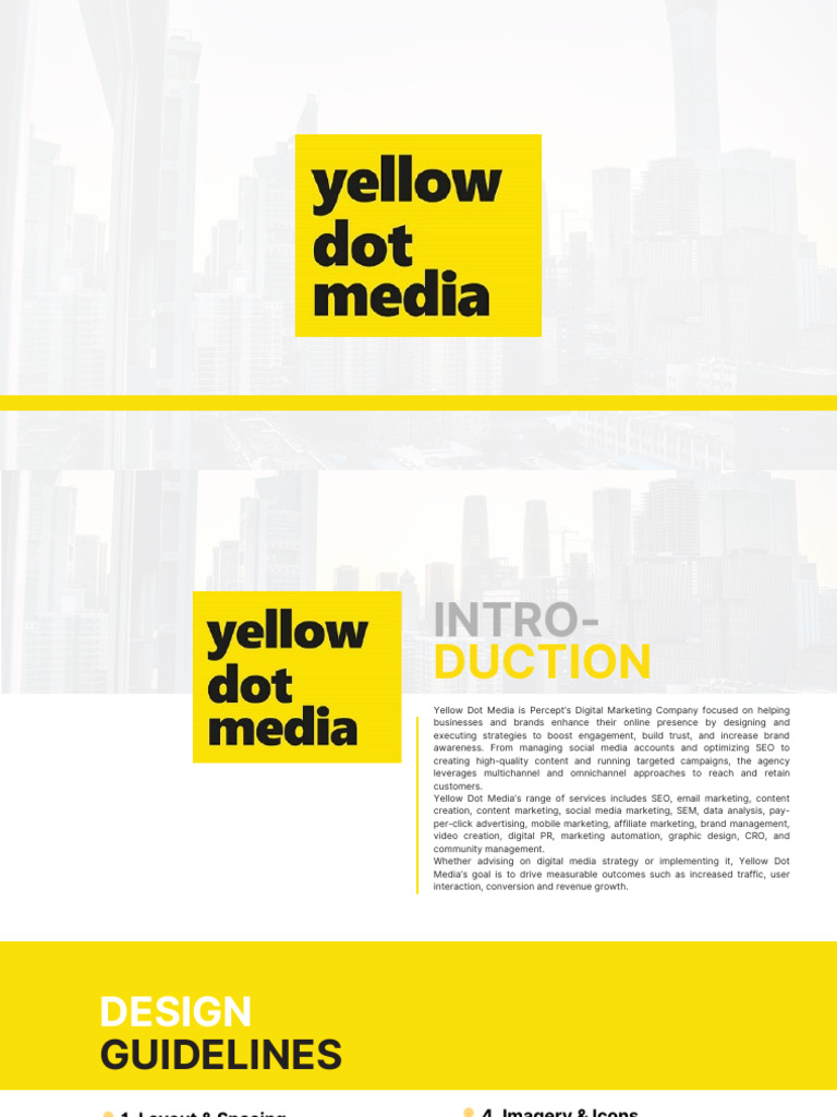 Yellow Dot Media Brand Guidelines | PDF | Rgb Color Model | Logos