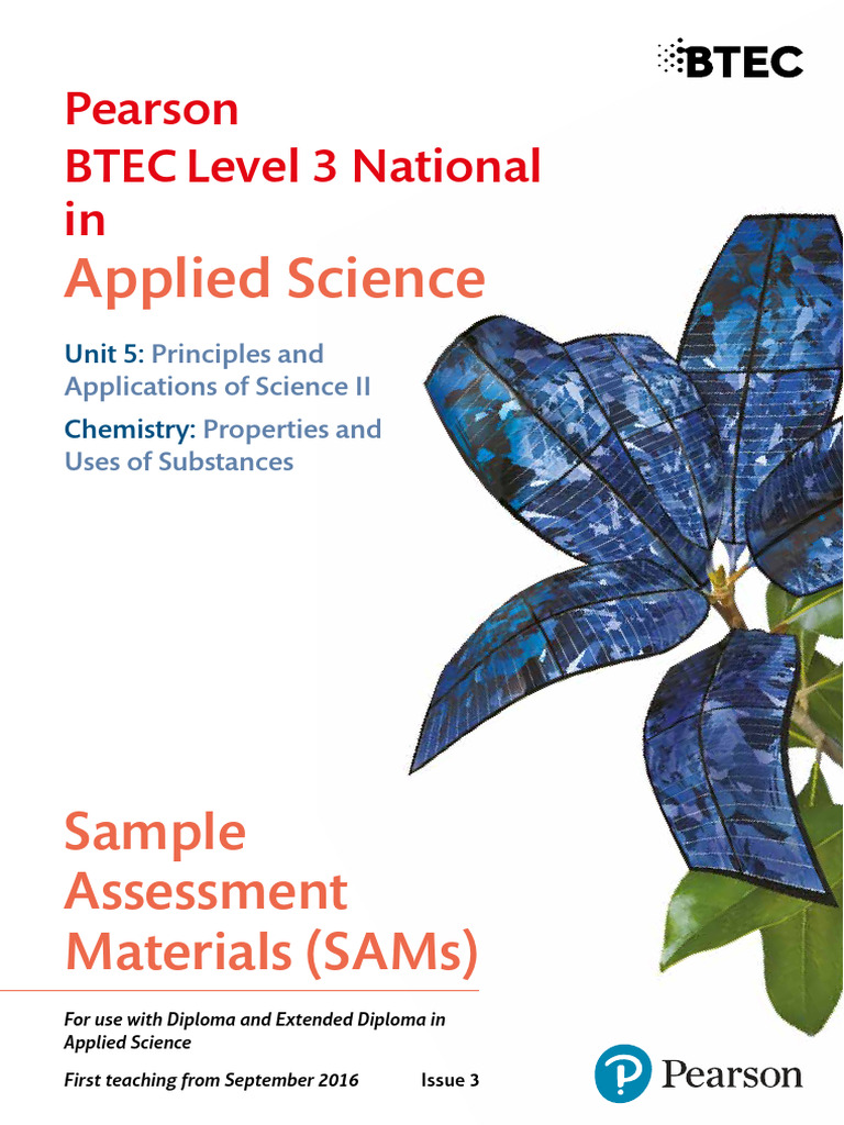 BTEC L3 Applied Science 2018 | PDF | Chemical Substances | Physical ...