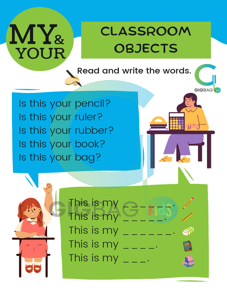 Classroom Objects Vocabulary Practice | PDF