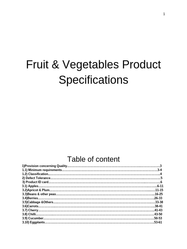 Fruit & Vegetable Quality Standards Guide | PDF | Pest (Organism) | Apple